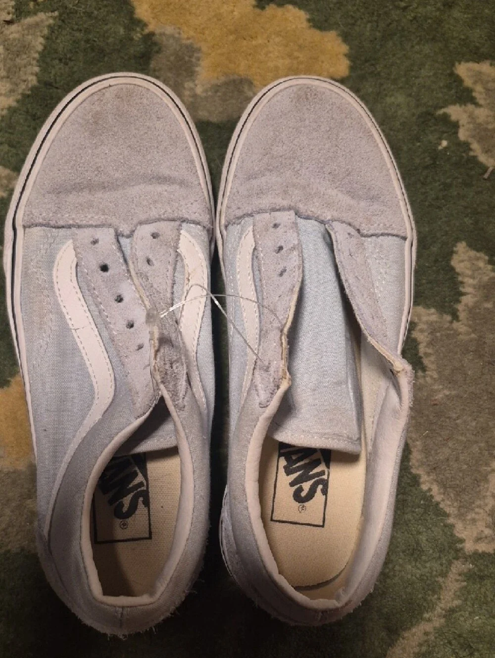 Vans | Shoes | Vans Light Gray And White Old Skool Sneakers | Poshmark